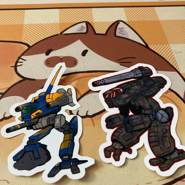 Cute Battletech Sticker | Urbanmech Chibi | Dumpster Fire - Etsy