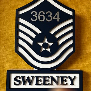 USAF Self Standing Rank Name Plate United States Air Force Self ...