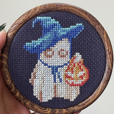 20 Tiny Cross Stitch Cute Ghosts Set , Mini Cross Stitch Halloween ...