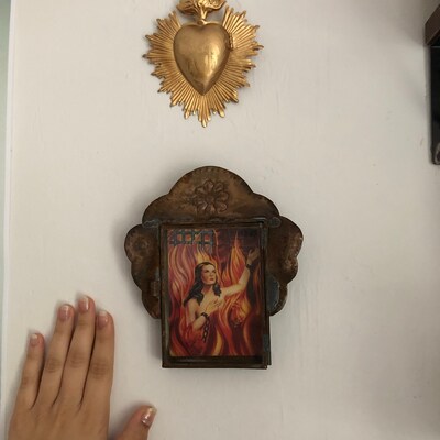 Sacred Heart, Milagro Heart, Gilded Gold Heart Box, Catholic Heart ...