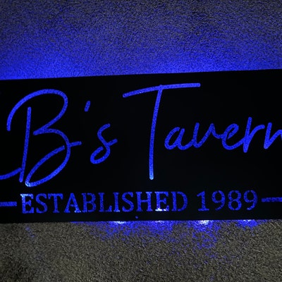 Personalized Bar LED Metal Art Sign / Light up Pub Metal Sign / Multi ...