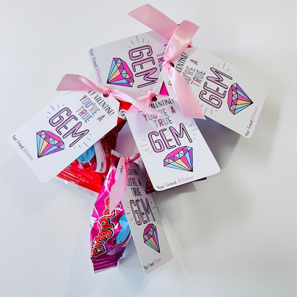 PRINTABLE Party Favor Tag, Ring Pop Party Favor Thank You Card, Easy ...