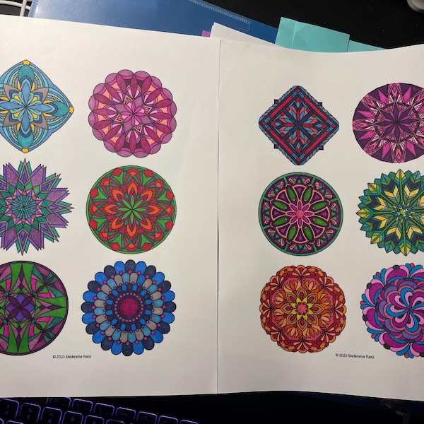 Part 2-mandalas for Meditative Coloring: 10 Mindfulness Coloring Pages ...