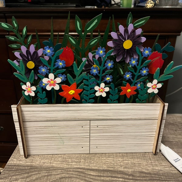 DIY 3D Layered MDF Flower Pot, Make Your Own Flower Pot, Flower Window ...