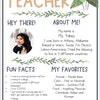 Meet the Teacher Templates | Editable Modern Boho Plants Decor - Etsy