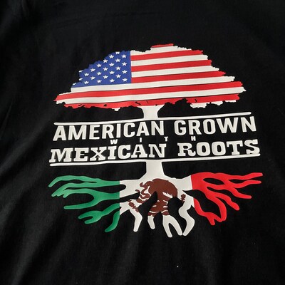 American Grown Mexican Roots SVG, DXF, America Flag, Mexico Flag ...