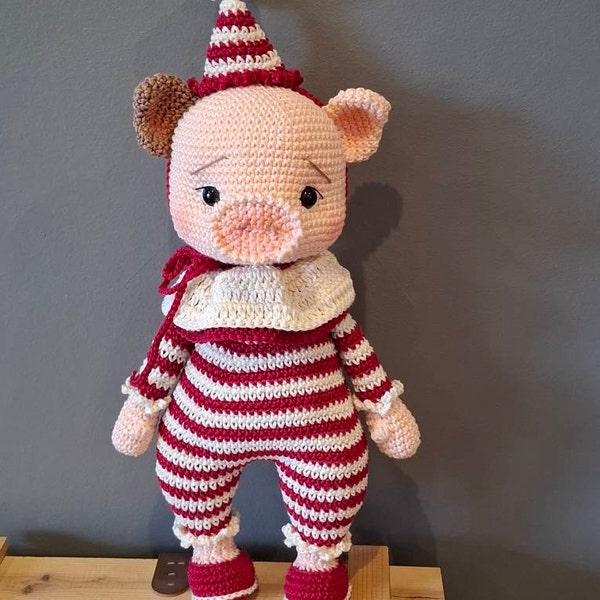 Crochet Pattern Cute Ivy the Pig Piglet Amigurumi PDF English Spanish ...