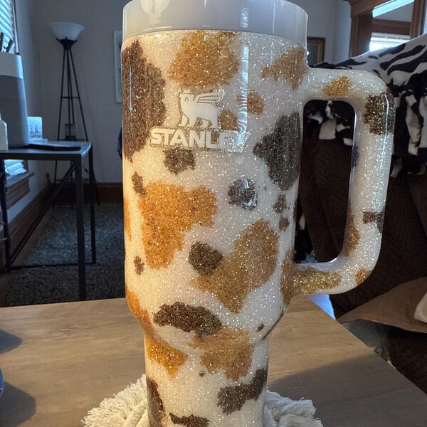 Cow Print Glitter Stapler // Personalized Stapler - Etsy