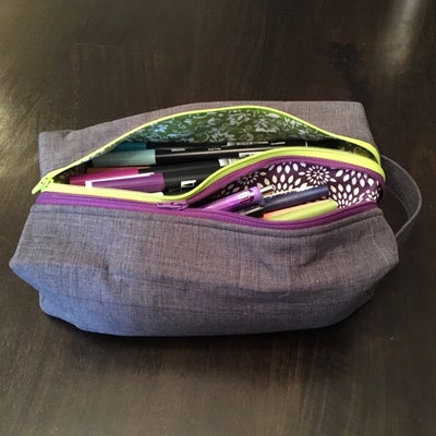 Annex Double-zip Box Pouches PDF Sewing Pattern - Etsy