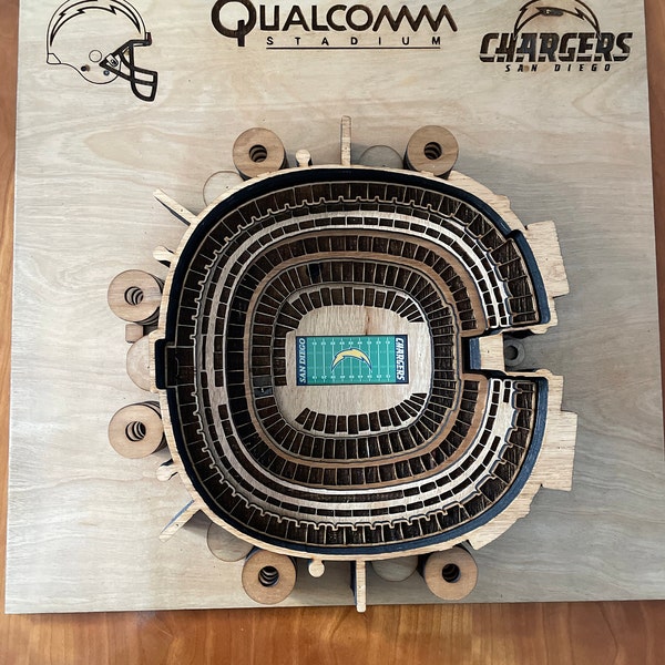 Custom Wooden 3D Stadium: Personalized Arena Decor - Etsy