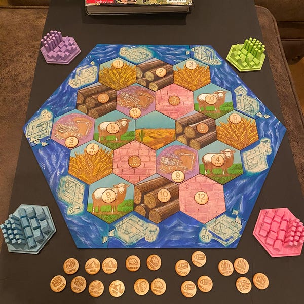 Settlers of Catan Award Tokens Set | Laser Cut | Natural Wood - Etsy