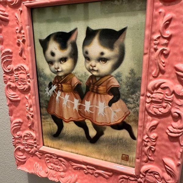 Victorian Picture Frames Pink Purple Glossy Lacquer Ornate Funky ...