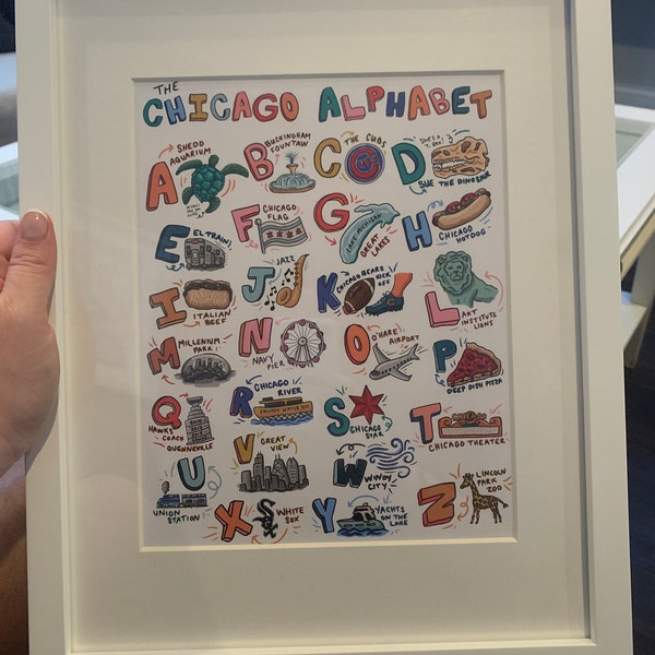 Chicago Alphabet Illustration Art Print - Etsy