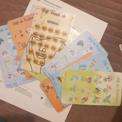 Défi Emoji Arc en ciel 12 mois d'épargne ludique - Etsy France