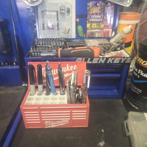 Workbench Toolbox Pen Holder – Tool Box Organizer for Desk – Gift for ...
