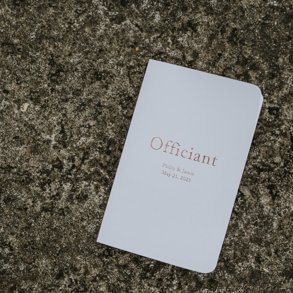 Personalized Officiant Book, Wedding Officiant Book, Officiant Notebook ...