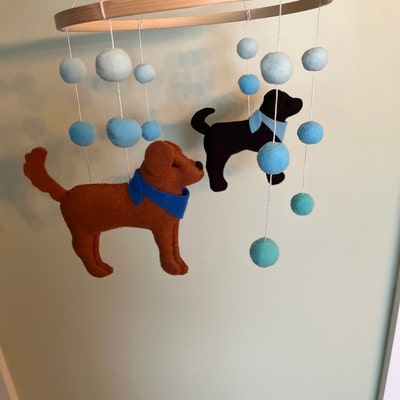 Dog Baby Mobile, Labrador Mobile Nursery, Golden Retriever Mobile, Baby ...