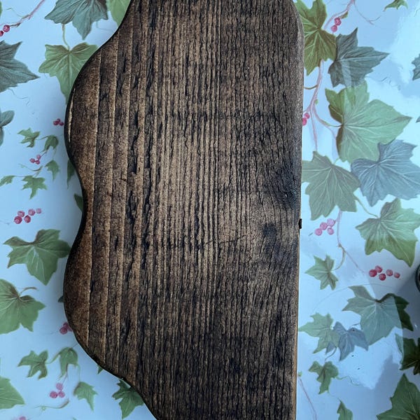 FORET Small Rustic Flower Live Edge Solid Wood Chunky Scaffold Floating ...