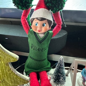 Cheerleader Elf Outfit, Elf Shirt, Elf Sweater, Costume for Elf, Custom ...
