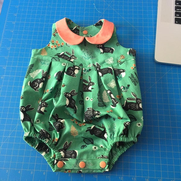 Baby Romper PDF Sewing Pattern – Peter Pan Collar & Gathered Waist - Etsy