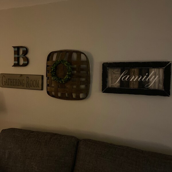 Family Sign, LARGE Wood Family Sign, Farmhouse Wall Decor, Custom Made ...