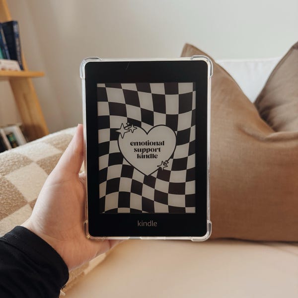 Emotional Support Kindle Lock Screen | Cute & Bookish Digital Design ...