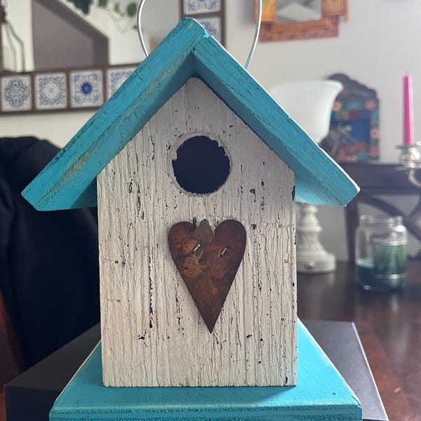 Primitive Birdhouse Rustic Cedar Fully Functional Songbirds - Etsy