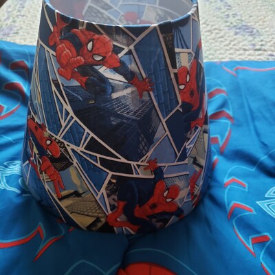 Spider-man Lamp Shade marvel Comics. Shades Are 9.5 X 5 X 7 Tall - Etsy