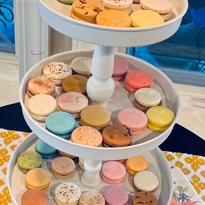 French Macarons Gift Box of 24 Vanilla - Etsy