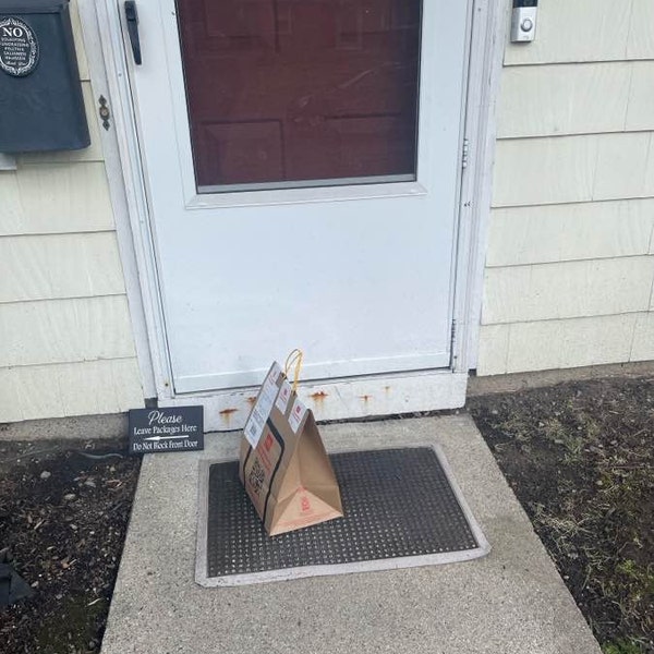 Door Sign for Home We Do Not Answer Door for Strangers Wood Sign Vinyl ...