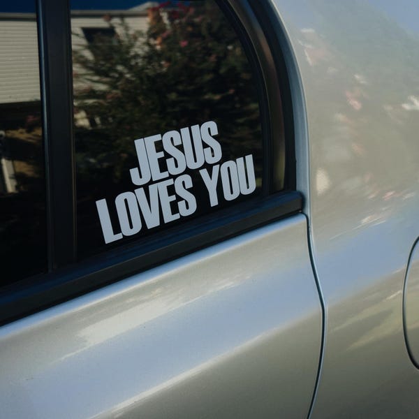 Jesus Saves Car Sticker | Christian Vinyl Decal for Car or Laptop ...