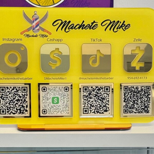 Scannable QR Code | 4 Icons Qr Code | Multi Qr Code | Qr Code Sign | Qr Code Sign for Business ...