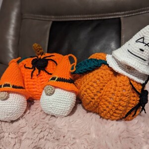 Halloween Crochet Keychain Patterns Bundle, Crochet Pumpkin Gnome ...