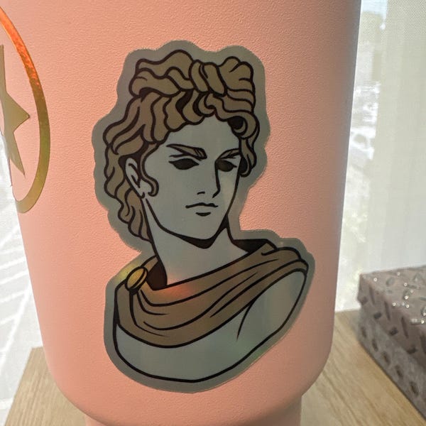 Dionysus Art Print, Greek Mythology Wall Decor, Neon Dionysus Portrait ...