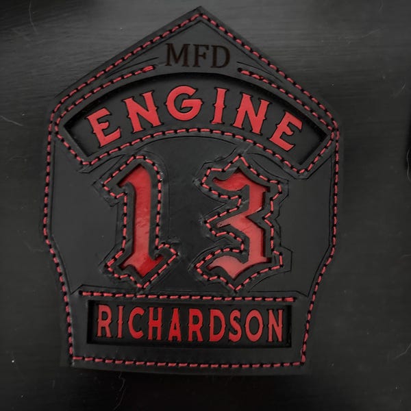 Custom Leather Fire Helmet Shield - Handcrafted Firefighter Helmet ...