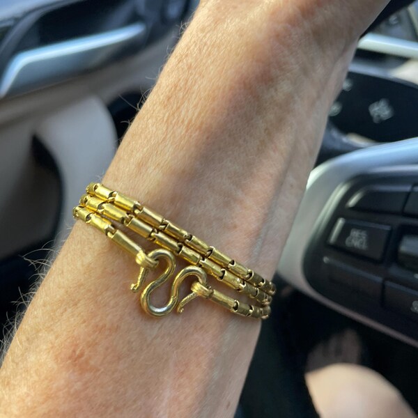 Thailand Gold Jewelry,baht Chain 22K 24K Yellow Gold Plated Necklace ...