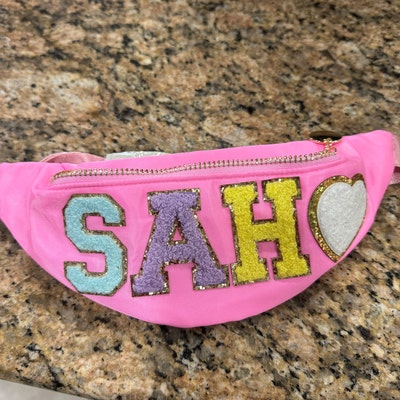 Personalized Kids Nylon Fanny Pack Chenille Letter Patch Fanny Pack ...