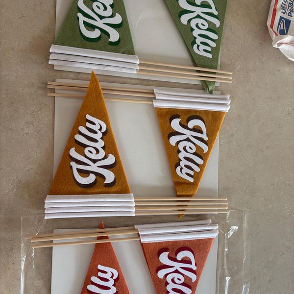 Custom Waving Hand Flag, Triangle Pennant Flag Party Favors, Solid ...