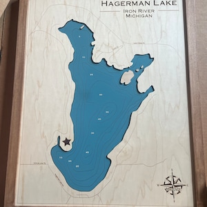 Henry Hagg Lake Custom Lake Map Nautical Decor Lake - Etsy