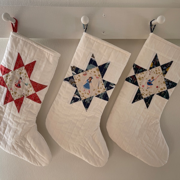 Maroon Handmade Quilted Stocking - Etsy
