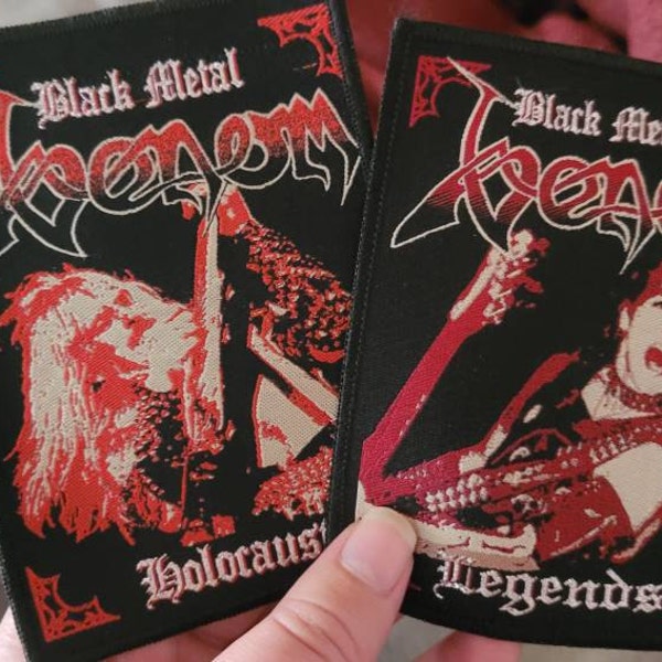 BATHORY “hammerheart” Shield Woven Patch Silver Version Viking Black ...