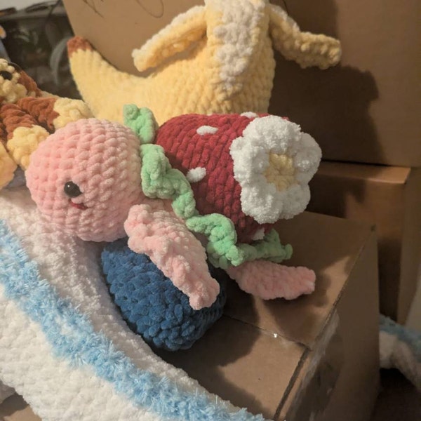 Strawberry Turtle Crochet Pattern - Amigurumi PDF, Fruit Turtles ...