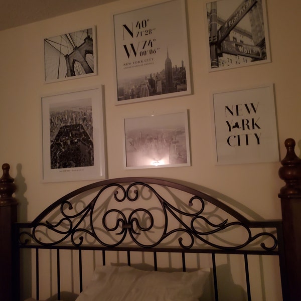 Gallery Wall Set of New York, Travel Art, NYC Brooklyn Print, Living ...