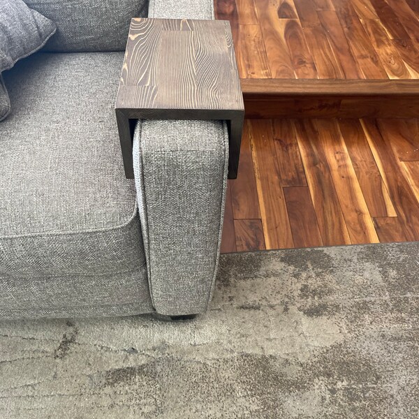 Modern Wood Armrest Table, Simple and Functional Couch Tray, Sofa Arm ...