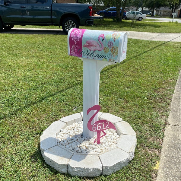 Flamingo Custom Address Sign, Metal Sign, Beach Sign, Beach Address ...