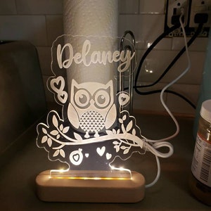 Custom Night Light Personalized Night Light Custom Name Night Light ...