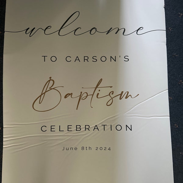 Baptism Welcome Sign, Personalized Baptism Sign, Baptism Invitation ...