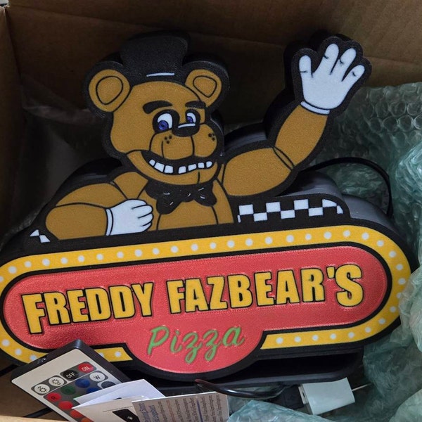 5 Nights at Freddy Fazbear FNAF LED Light Box - Etsy