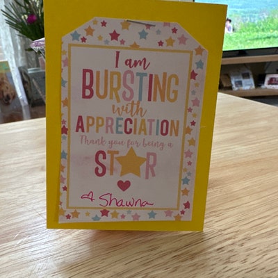 I Am Bursting With Appreciation Printable Gift Tags, Staff Thank You ...