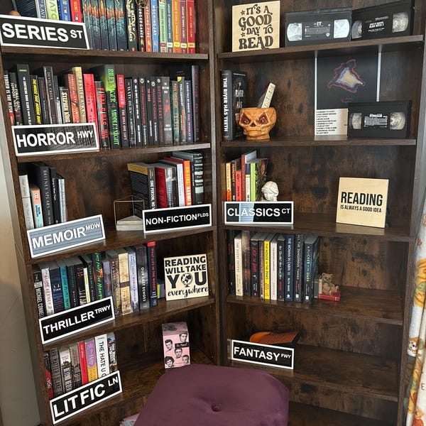 Library Sign Street Sign Book Sign Bookish Decor - Etsy